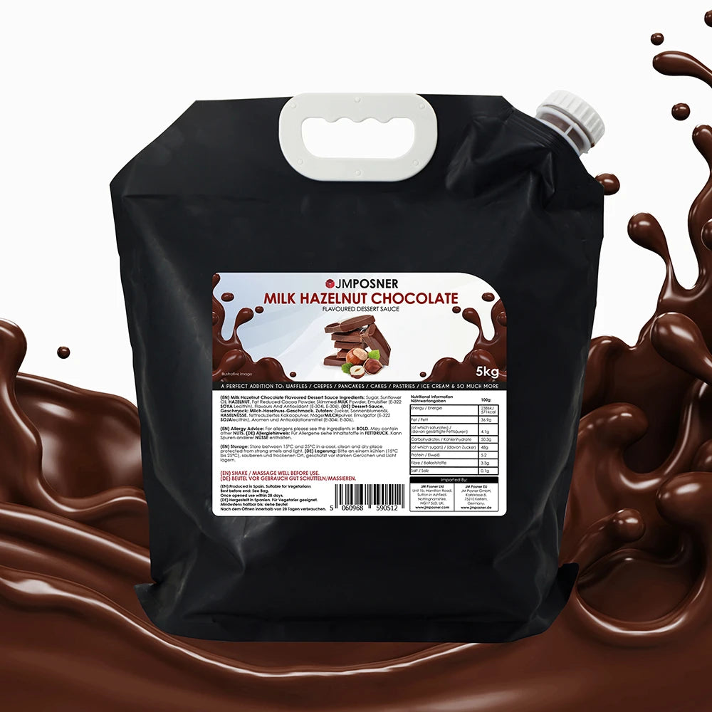 JMPOSNER Liquid Milk Hazelnut Chocolate Sauce 5kg bag – A1 Equipment