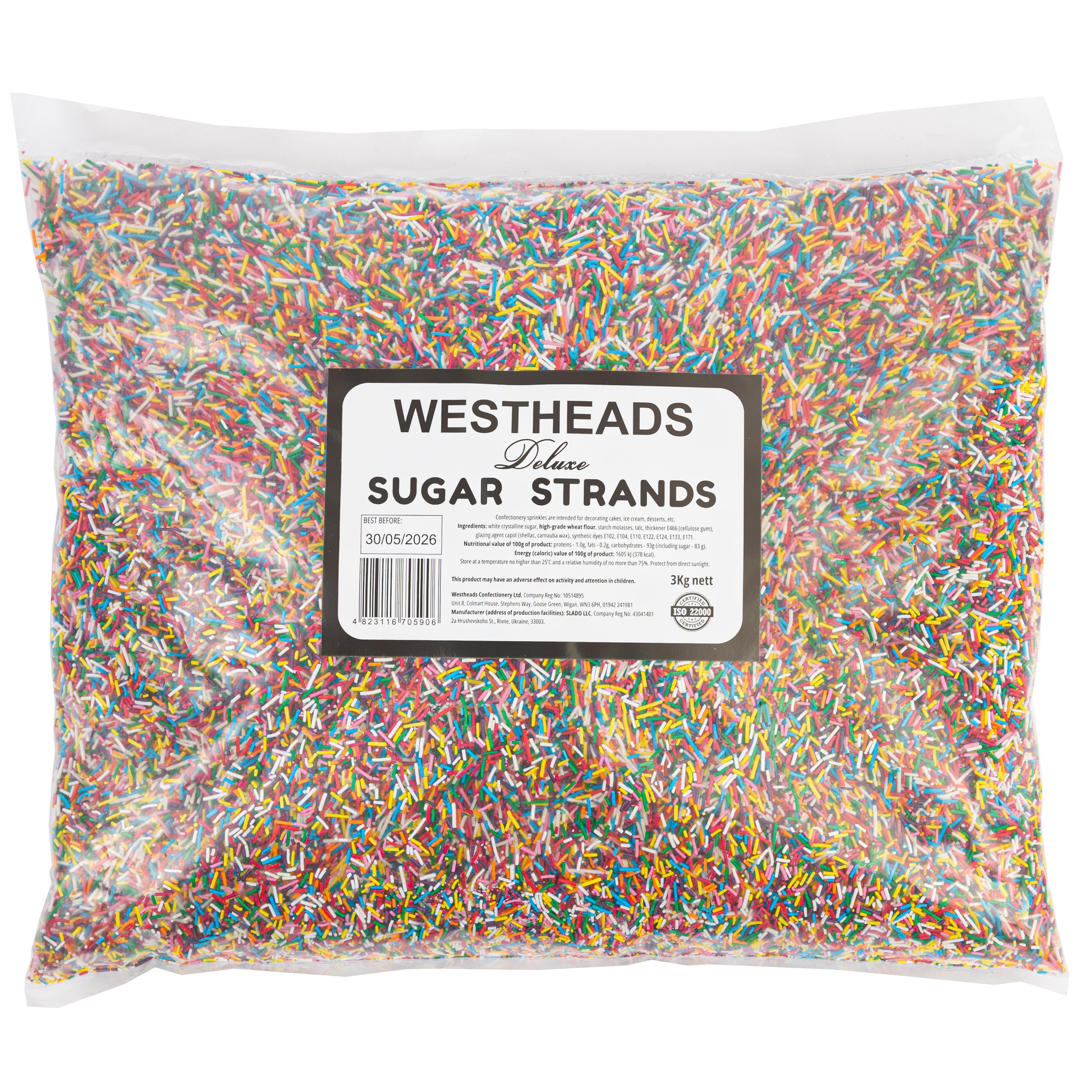 Westheads Deluxe Sugar Strands halal 3kg