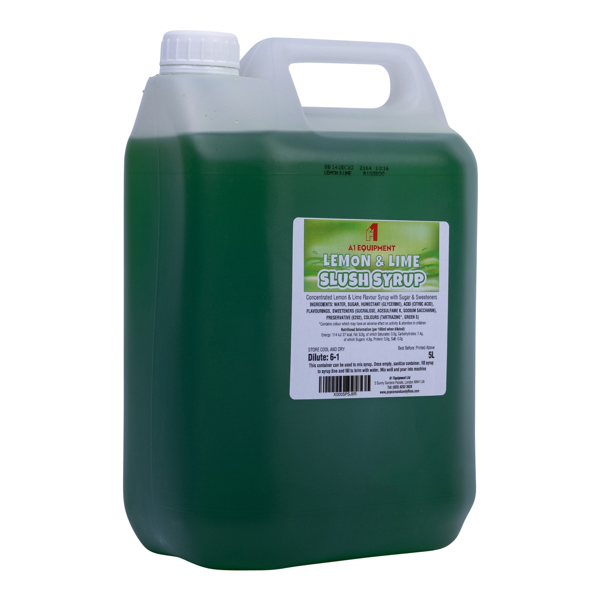 Lemon & Lime Slush Syrup 5 Litre