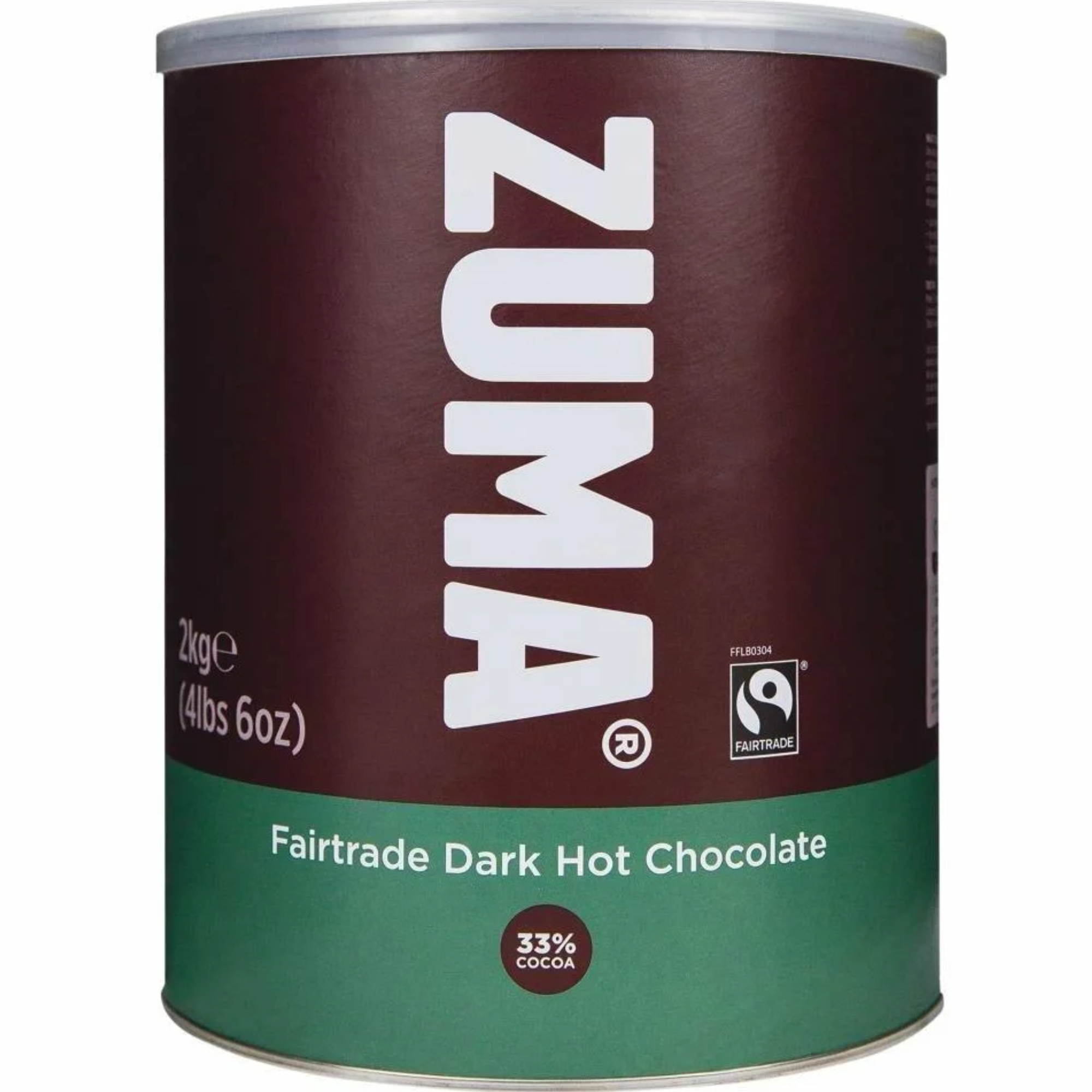 Zuma Fairtrade Dark Chocolate 33% cocoa 2kg Tin – A1 Equipment