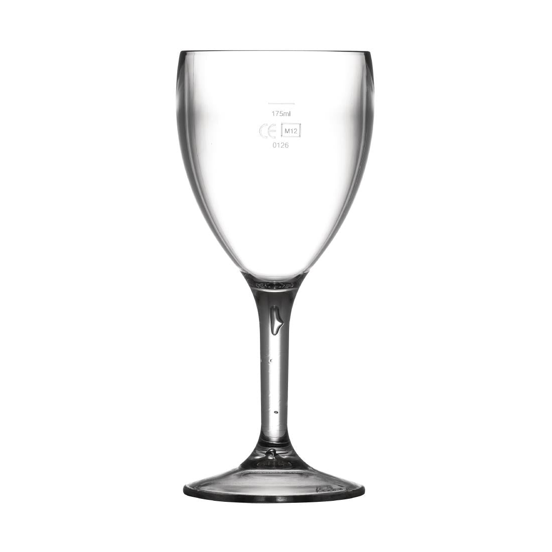 BBP Polycarbonate Wine Glasses 255ml CE Marked at 175ml PK of 12 – A1 ...